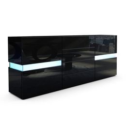 Vladon SIDEBOARD Flow Schwarz