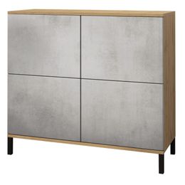 Vladon KOMMODE Rova Beton Oxid Optik