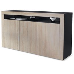Vladon SIDEBOARD Valencia Eiche s&auml;gerau / Eiche s&auml;gerau