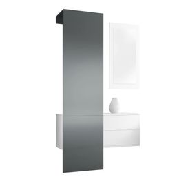 Vladon GARDEROBE Carlton Paneel in Graphit Seidenmatt
