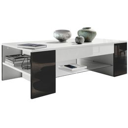 Vladon COUCHTISCH Clip Blenden in Schwarz Hochglanz