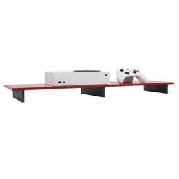 Vladon TVAUFSATZ Game Schwarz matt / Bordeaux Hochglanz