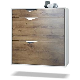 Vladon SCHUHSCHRANK Kolmio Fronten in Eiche Ribbeck