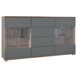 Vladon SIDEBOARD Bari Graphit Seidenmatt