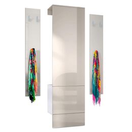 Vladon GARDEROBE Hollywood Sandgrau Hochglanz