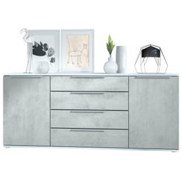 Vladon SIDEBOARD Porto Beton Oxid Optik