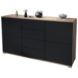 Vladon SIDEBOARD Rova Schwarz matt
