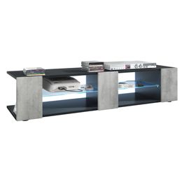 Vladon LOWBOARD Movie Fronten in Beton Oxid Optik
