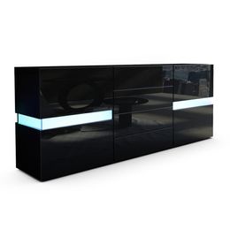 Vladon SIDEBOARD Flow Schwarz