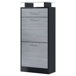 Vladon SCHUHSCHRANK Loret Front in Avola-Anthrazit