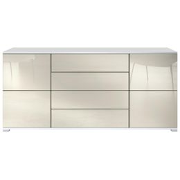 Vladon SIDEBOARD Rova Creme Hochglanz
