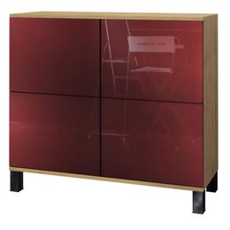 Vladon KOMMODE Rova Bordeaux Hochglanz