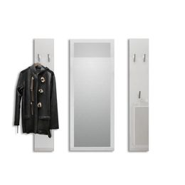 Vladon GARDEROBE Spot Wei&szlig; Hochglanz