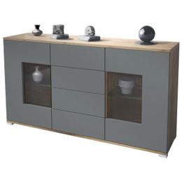 Vladon SIDEBOARD Gr&ouml;mitz Graphit Seidenmatt