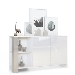 Vladon SIDEBOARD Canto Sandgrau Hochglanz