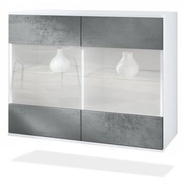 Vladon KOMMODE Bari Beton Dunkel Optik