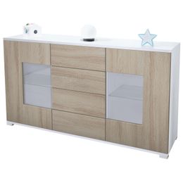 Vladon SIDEBOARD Gr&ouml;mitz Eiche s&auml;gerau