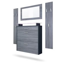 Vladon GARDEROBE Malea Fronten in Avola-Anthrazit