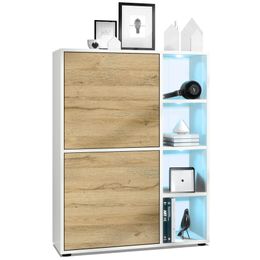 Vladon HIGHBOARD Cuba T&uuml;ren in Eiche Natur