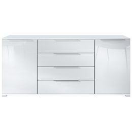 Vladon SIDEBOARD Linio Wei&szlig; Hochglanz