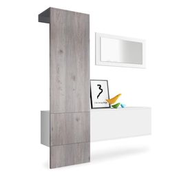 Vladon GARDEROBE Carlton Paneel in Eiche Nordic