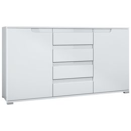 Vladon SIDEBOARD Sylt Wei&szlig; matt / Wei&szlig; Hochglanz