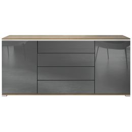Vladon SIDEBOARD Faro Grau Hochglanz