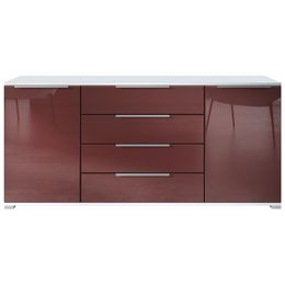 Vladon SIDEBOARD Linio Bordeaux Hochglanz
