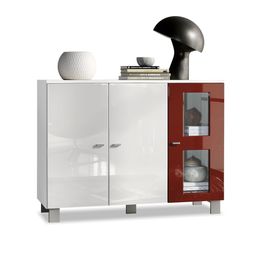 Vladon SIDEBOARD Denjo T&uuml;r in Bordeaux Hochglanz