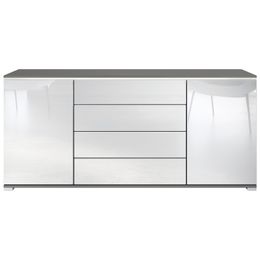 Vladon SIDEBOARD Faro Wei&szlig; Hochglanz