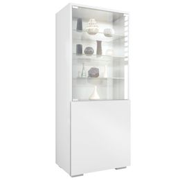 Vladon VITRINE Granada Wei&szlig; matt