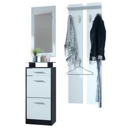 Vladon GARDEROBE Loret Front in Wei&szlig; matt