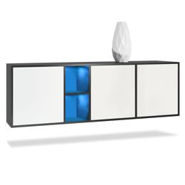 Vladon SIDEBOARD Cuba T&uuml;ren in Wei&szlig; matt