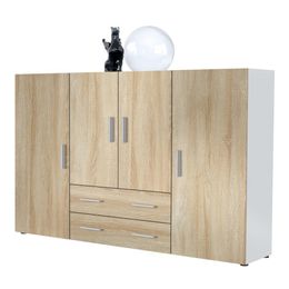 Vladon HIGHBOARD Nora Front in Eiche S&auml;gerau