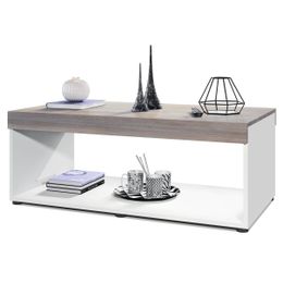 Vladon COUCHTISCH Pure Tischplatte und Blenden in Eiche Nordic