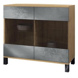 Vladon KOMMODE Bari Beton Dunkel Optik