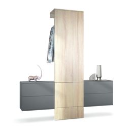 Vladon GARDEROBE Carlton Paneel in Eiche s&auml;gerau