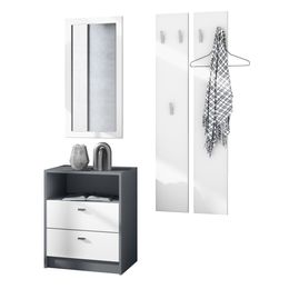 Vladon GARDEROBE Pino Wei&szlig; matt