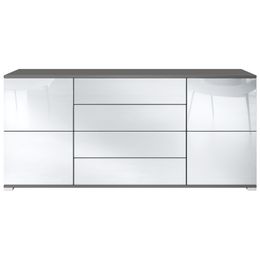 Vladon SIDEBOARD Rova Wei&szlig; Hochglanz