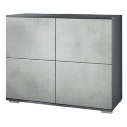 Vladon KOMMODE Rova Beton Oxid Optik