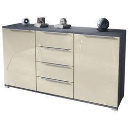 Vladon SIDEBOARD Linio Creme Hochglanz