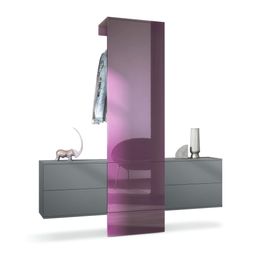 Vladon GARDEROBE Carlton Paneel in Brombeer Hochglanz