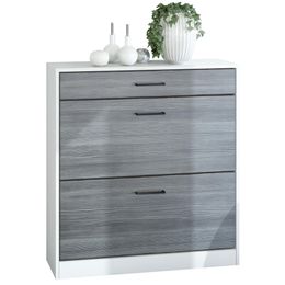 Vladon SCHUHSCHRANK Elvas Front in Avola-Anthrazit