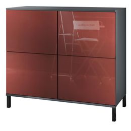 Vladon KOMMODE Rova Bordeaux Hochglanz