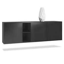 Vladon SIDEBOARD Cuba T&uuml;ren in Schwarz matt