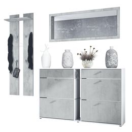 Vladon GARDEROBE Orlando Beton Oxid Optik