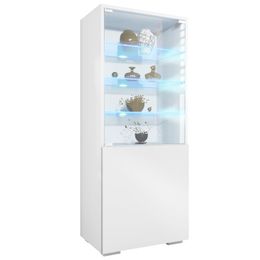 Vladon VITRINE Granada Wei&szlig; matt