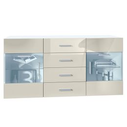 Vladon SIDEBOARD Carlos Creme Hochglanz