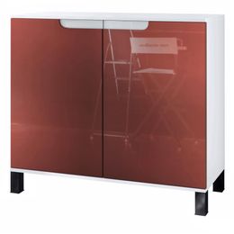 Vladon KOMMODE Sylt Bordeaux Hochglanz