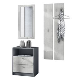 Vladon GARDEROBE Pino Beton Oxid Optik